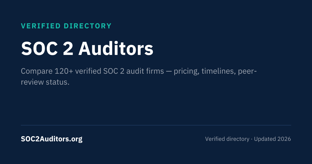 SOC 2 Auditors: Compare 168+ Verified Audit Firms (2026)
