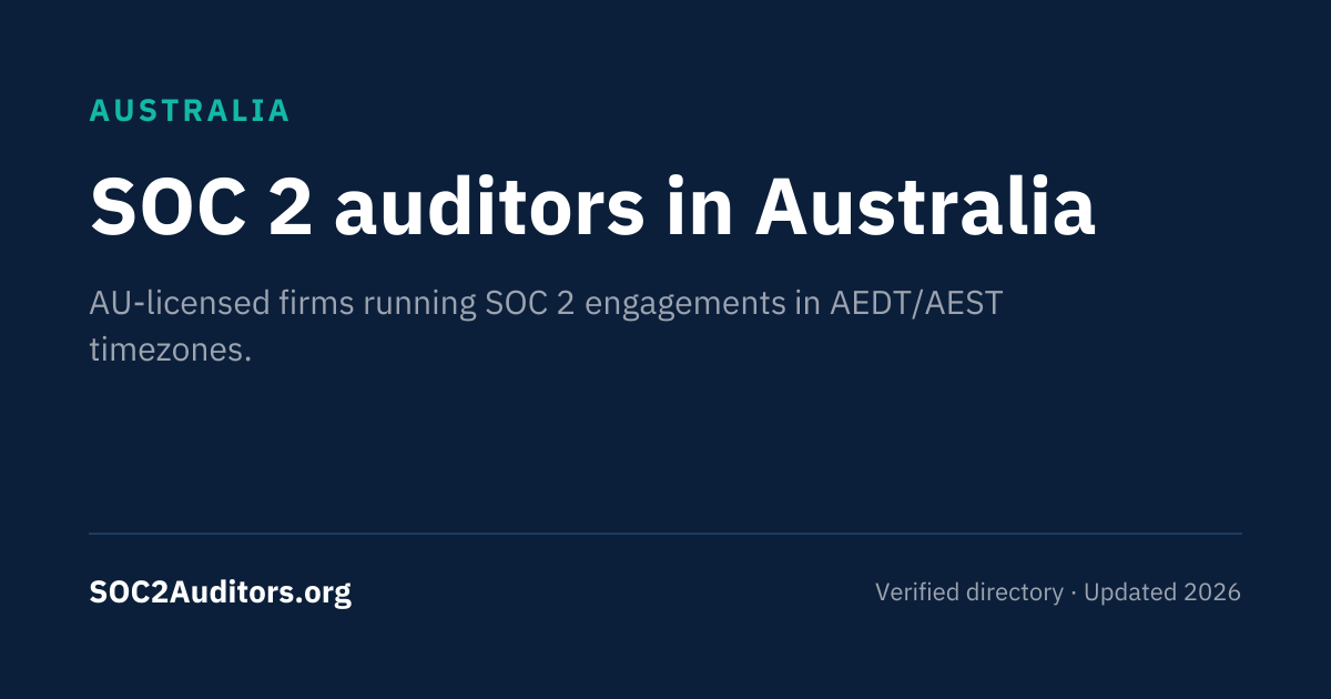 Best SOC 2 Auditors in Australia (2026): 12 Firms Compared