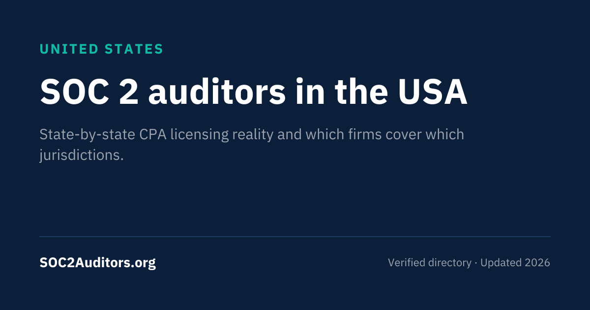 Best SOC 2 Auditors in the USA (2026): 132 Firms Compared